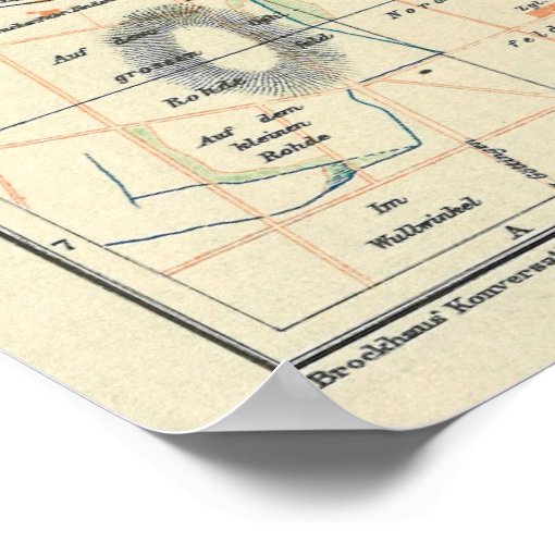 Vintage Map of Hanover Germany (1895) Poster | Zazzle