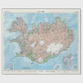 Vintage Map of Iceland Wrapping Paper | Zazzle