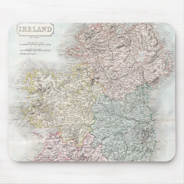 Vintage Map of Ireland (1850) Mouse Pad | Zazzle