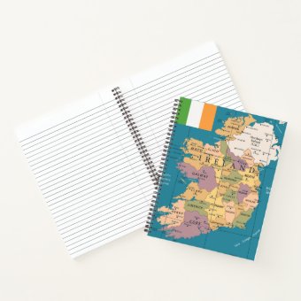 Vintage Map of Ireland Notebook | Zazzle