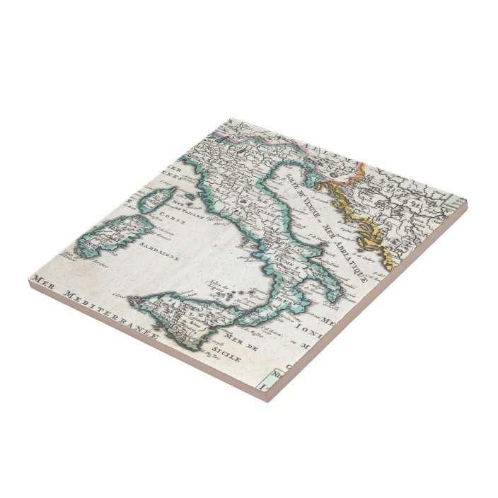 Vintage Map of Italy (1706) Ceramic Tile | Zazzle.com