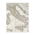 Vintage Map of Italy (1770) Postcard | Zazzle