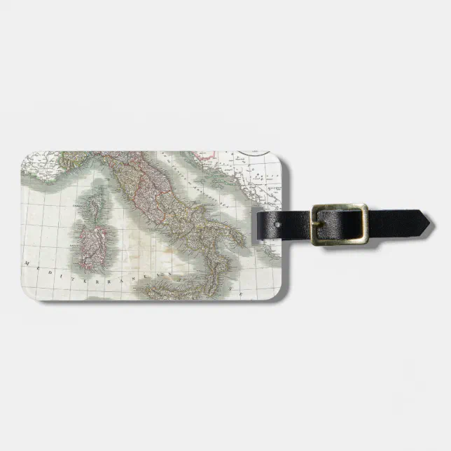 Vintage Map of Italy Luggage Tag | Zazzle