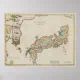 Vintage Map of Japan (1665) Poster | Zazzle