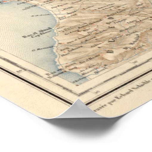 Vintage Map of Lebanon (1862) Poster | Zazzle