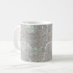 Vintage map of London city Coffee Mug | Zazzle