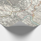 Vintage Map of London England (1832) Wrapping Paper | Zazzle