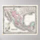 Vintage Map of Mexico (1855) Poster | Zazzle