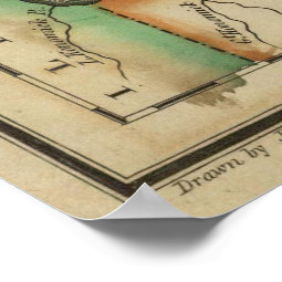 Vintage Map of Michigan (1822) Poster | Zazzle