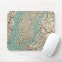 Vintage Map of New York City (1890) Mouse Pad | Zazzle