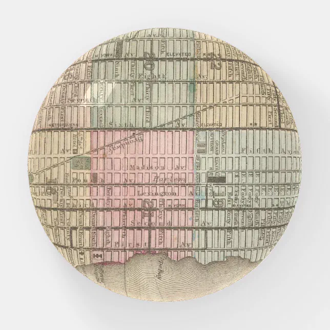 Vintage Map of New York City / Manhattan Paperweight | Zazzle