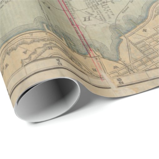 Vintage Map of New York City Manhattan Wrapping Paper | Zazzle