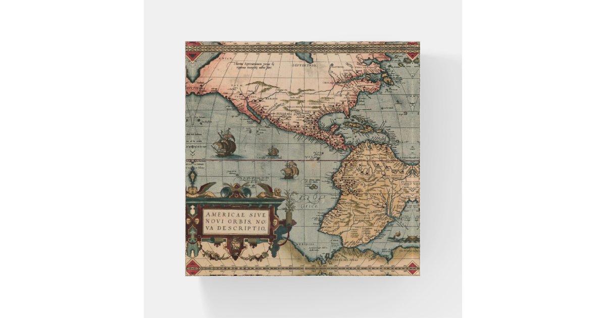 Vintage Map of North America Paperweight | Zazzle