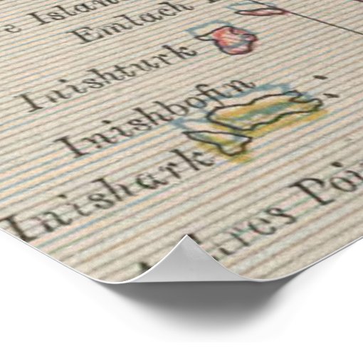 Vintage Map of Northern Ireland (1883) Poster | Zazzle