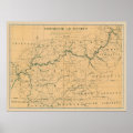 Vintage Map of Ohio River Lighthouses (1897) Poster | Zazzle