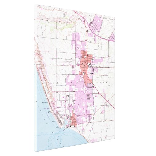 Vintage Map of Oxnard California (1949) Canvas Print | Zazzle