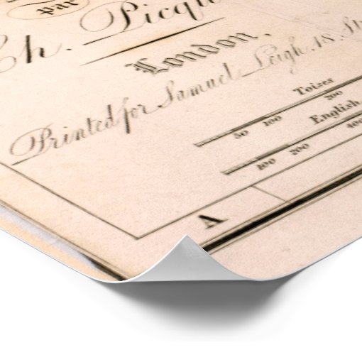 Vintage Map of Paris France (1825) Poster | Zazzle