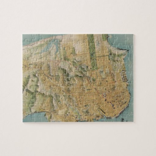 Vintage Map of San Francisco (1915) Jigsaw Puzzle | Zazzle