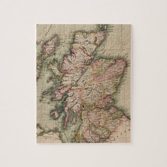 Vintage Map of Scotland (1814) Jigsaw Puzzle | Zazzle.com