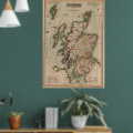 Vintage Map of Scotland (1814) Poster | Zazzle