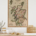 Vintage Map of Scotland (1814) Poster | Zazzle