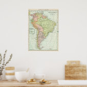 Vintage Map of South America Poster | Zazzle
