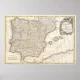 Vintage Map of Spain (1775) Poster | Zazzle