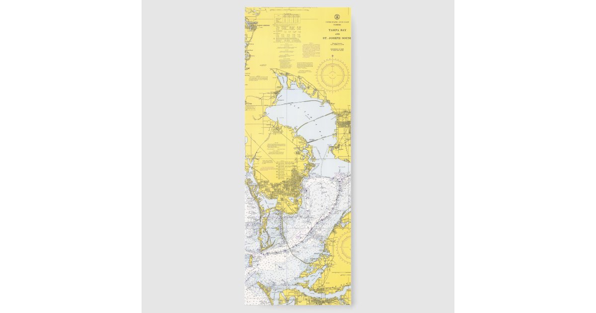 Vintage Map of Tampa Bay Florida Bookmarks | Zazzle