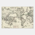 Vintage Map of Telegraph Lines Poster Wrapping Paper Sheets | Zazzle