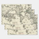 Vintage Map of Telegraph Lines Poster Wrapping Paper Sheets | Zazzle