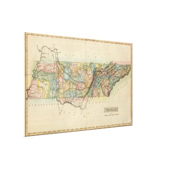 Vintage Map of Tennessee (1822) Canvas Print | Zazzle