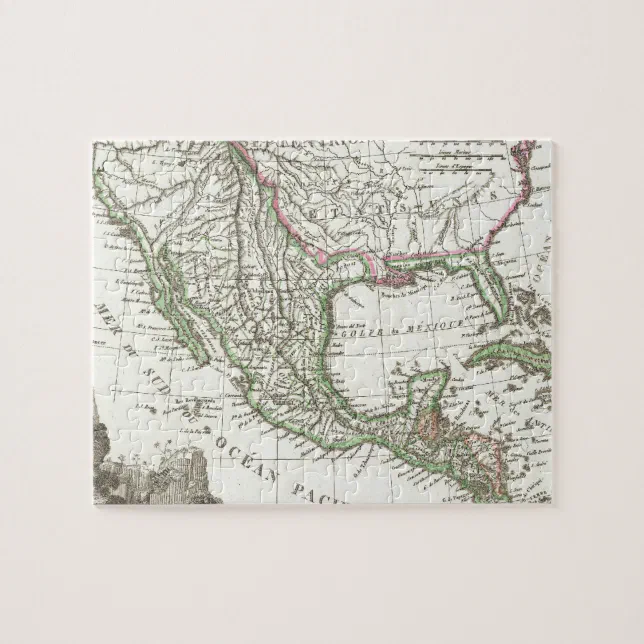 Vintage Map of Texas and Mexico Territories (1810) Jigsaw Puzzle | Zazzle