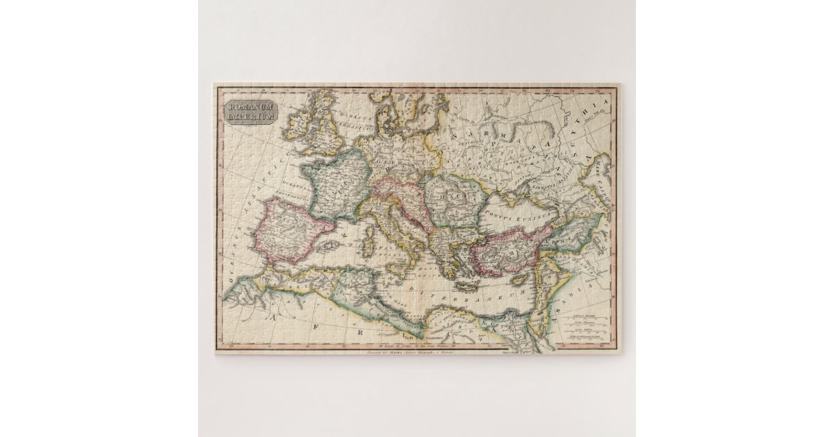 Vintage Map of The Roman Empire (1815) Jigsaw Puzzle | Zazzle