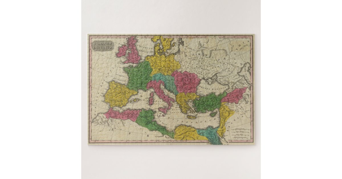 Vintage Map of The Roman Empire (1831) Jigsaw Puzzle | Zazzle