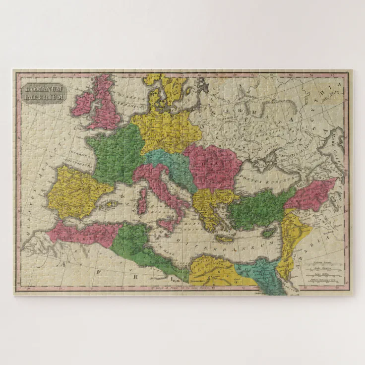 Vintage Map of The Roman Empire (1831) Jigsaw Puzzle | Zazzle