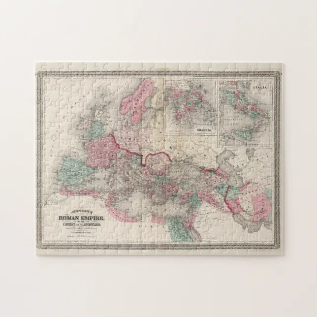 Vintage Map of The Roman Empire (1862) Jigsaw Puzzle | Zazzle