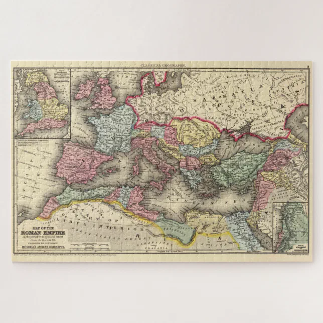Vintage Map of The Roman Empire (1873) Jigsaw Puzzle | Zazzle