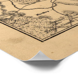 Vintage Map of The Washington DC Area (1865) Poster | Zazzle