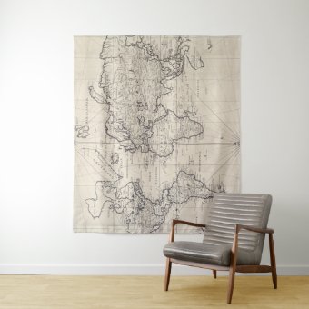 Vintage Map of The World (1750) Tapestry | Zazzle