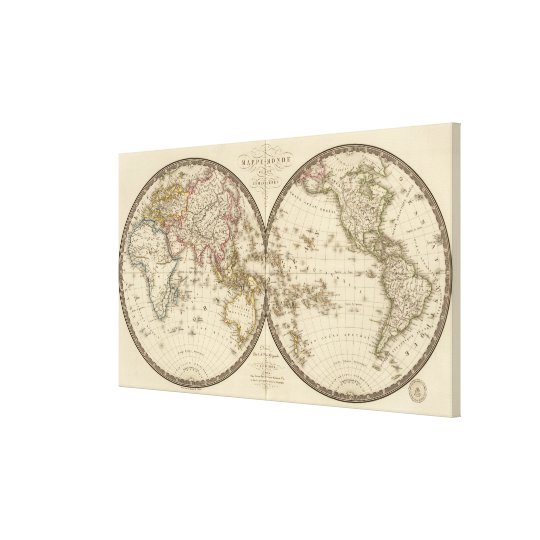 Vintage Map of The World (1820) Canvas Print | Zazzle.com