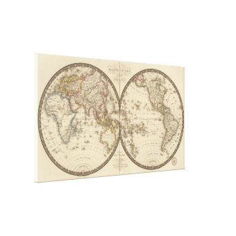 Vintage Map of The World (1820) Canvas Print | Zazzle
