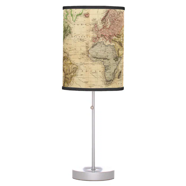 Vintage Map of The World (1831) Table Lamp | Zazzle