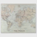 Vintage Map of The World (1875) Wrapping Paper | Zazzle