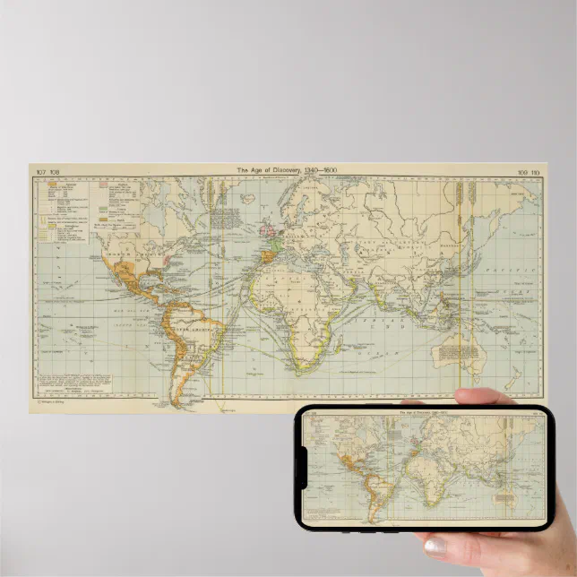 Vintage Map of The World (1911) 2 Poster | Zazzle