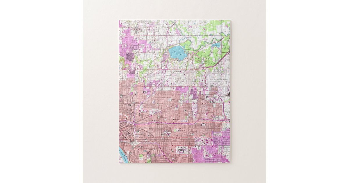 Vintage Map of Tulsa Oklahoma (1954) Jigsaw Puzzle | Zazzle