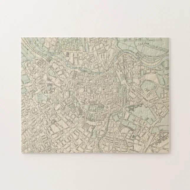 Vintage Map of Vienna Austria (1901) Jigsaw Puzzle | Zazzle