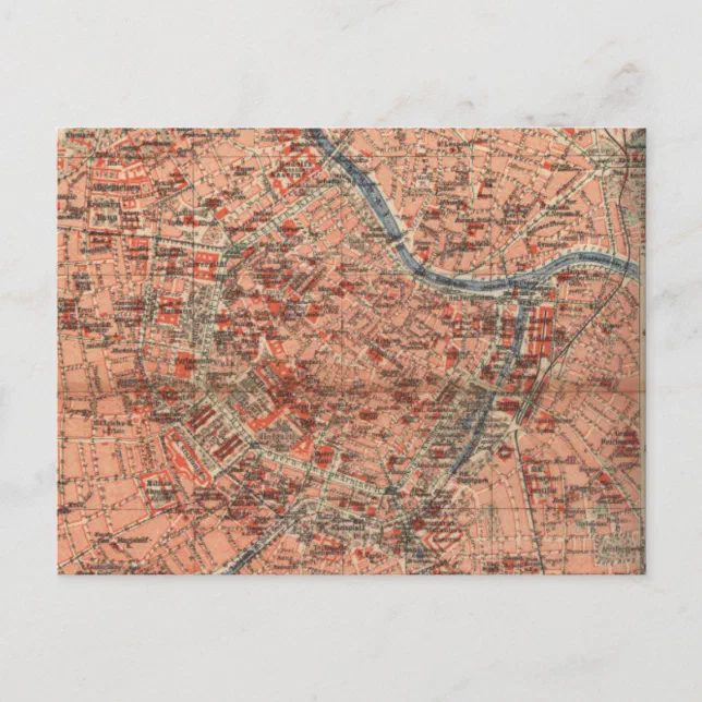 Vintage Map of Vienna Austria (1920) Postcard | Zazzle