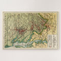 Vintage Map of Virginia Battles During Civil War Jigsaw Puzzle | Zazzle