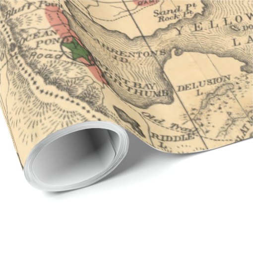 Vintage Map of Yellowstone National Park (1881) Wrapping Paper | Zazzle