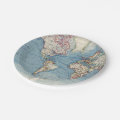 Vintage Map Paper Plates | Zazzle